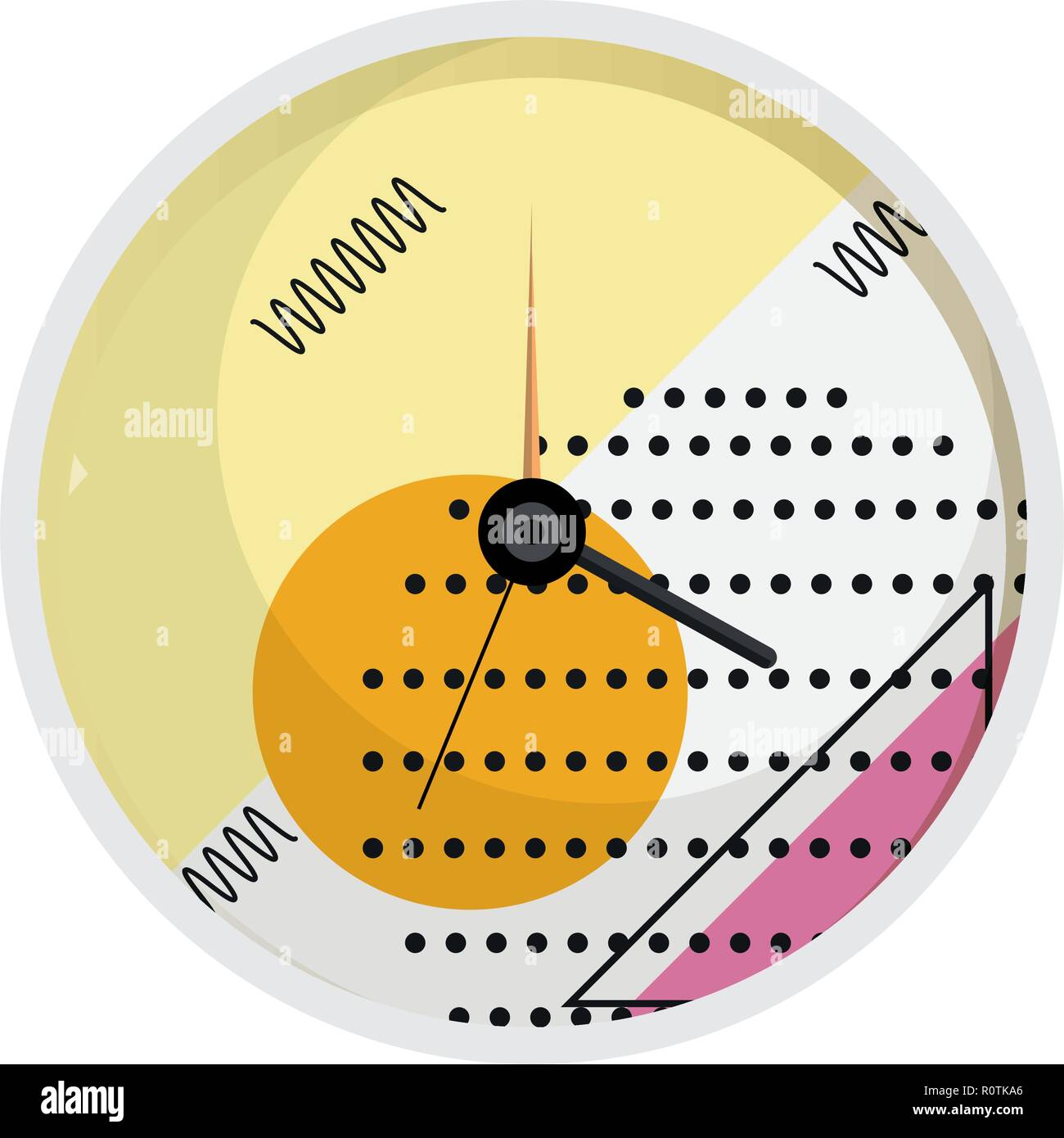 round clock accessory on white background vector illustration Stock ...