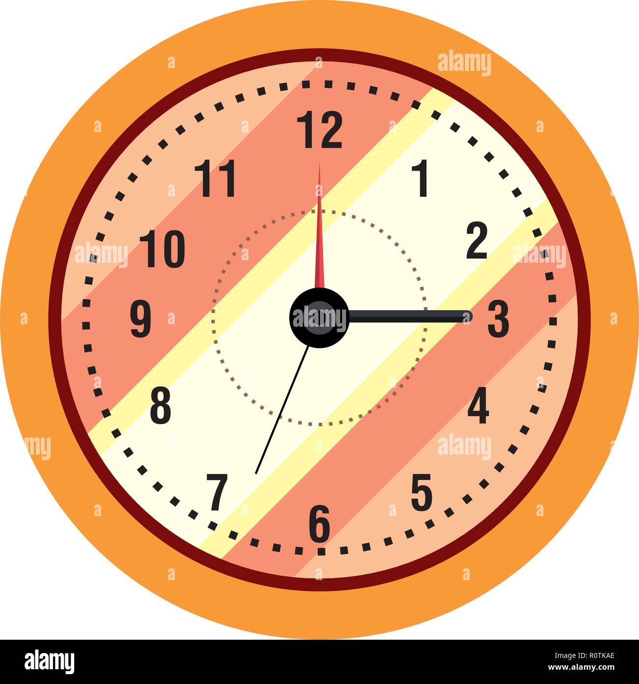 round clock accessory on white background vector illustration Stock ...