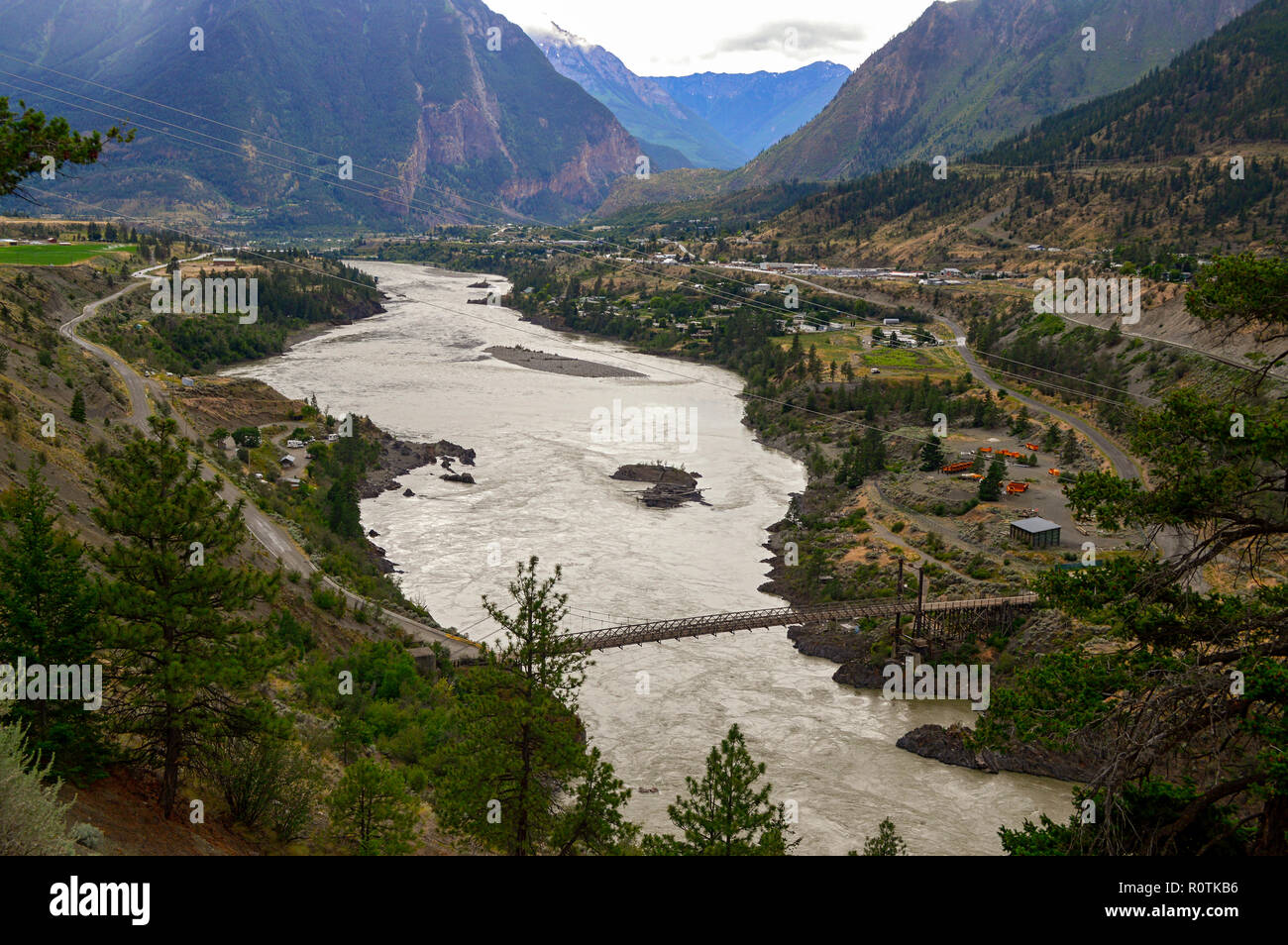 Lillooet in British Columbia, Canada, and the Fraser River Stock Photo ...