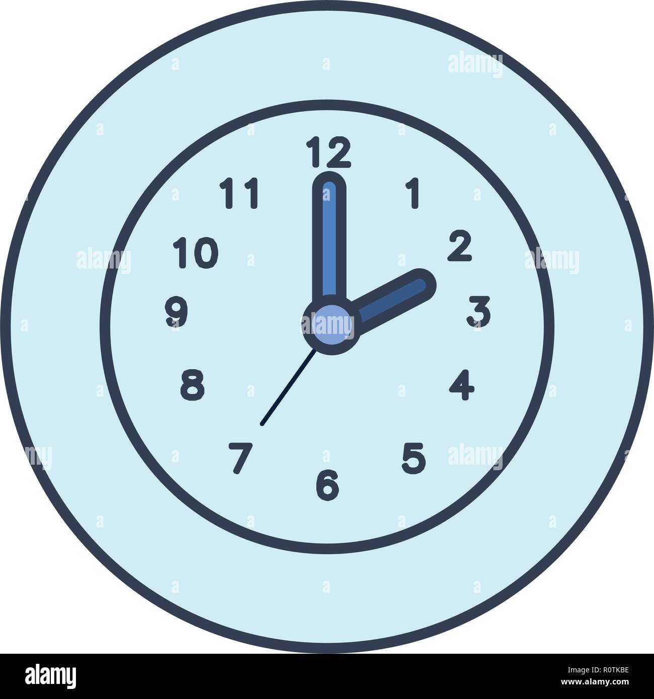 round clock accessory on white background vector illustration Stock ...