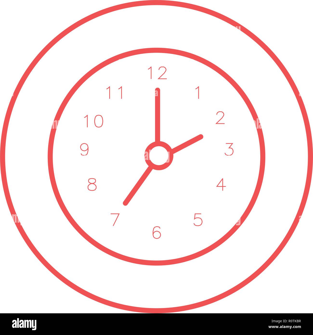 round clock accessory on white background vector illustration Stock ...