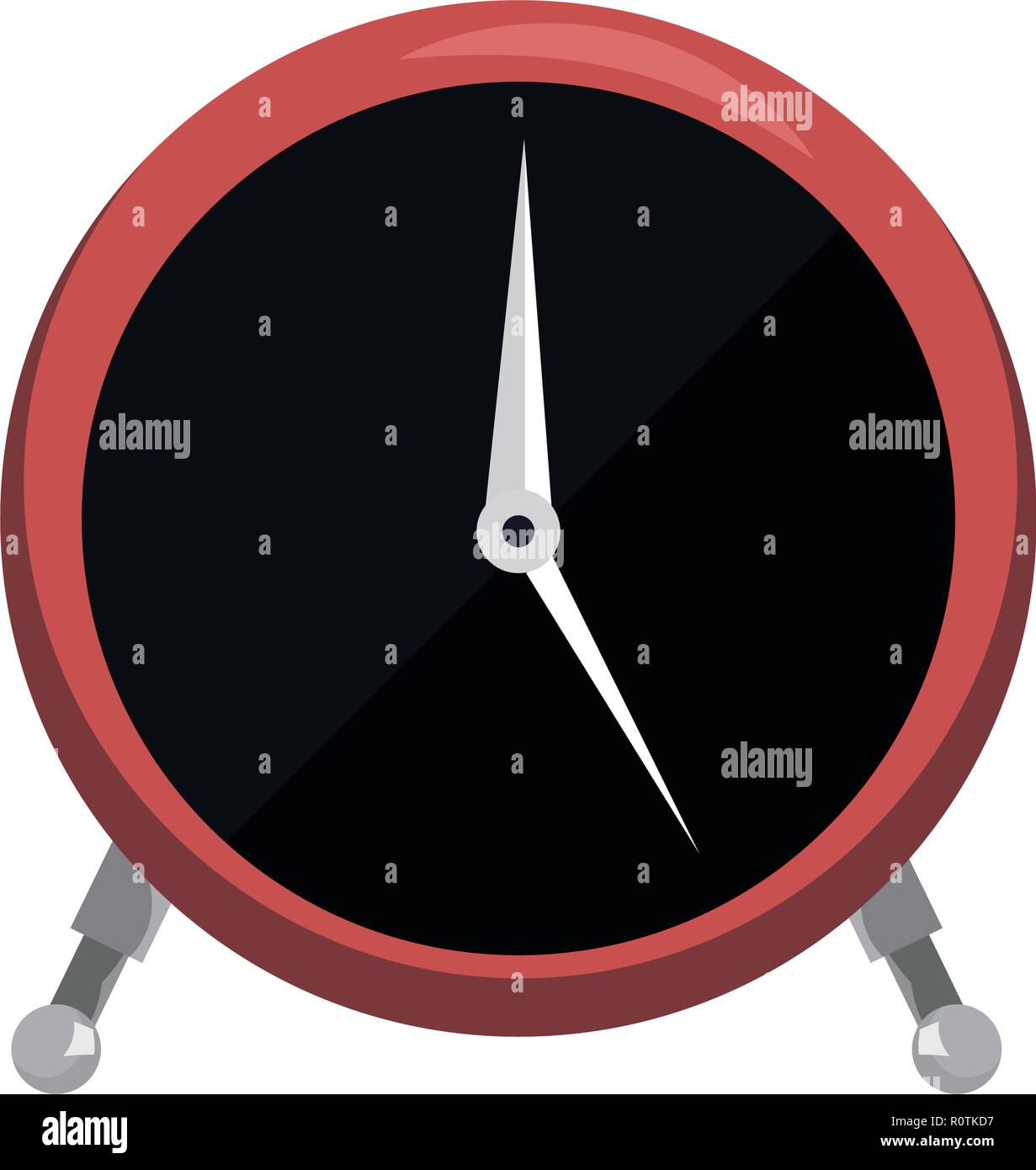 clock time equipment on white background vector illustration Stock ...