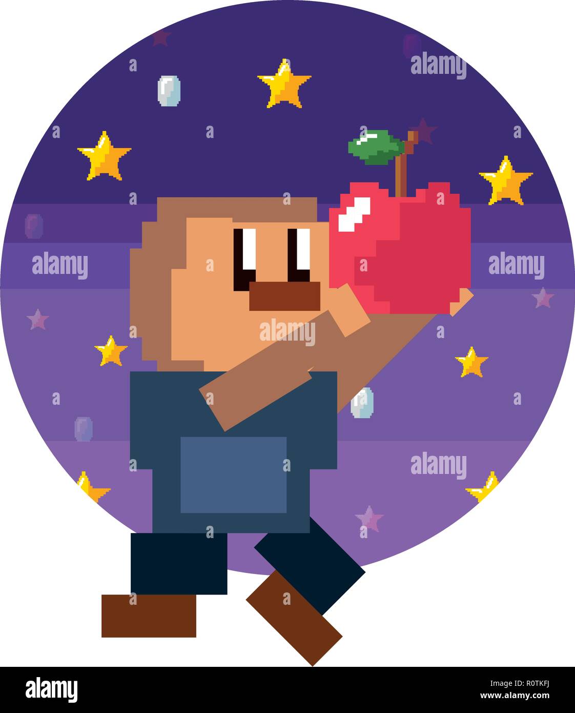 8 bit game scene Stock Vector Images - Alamy