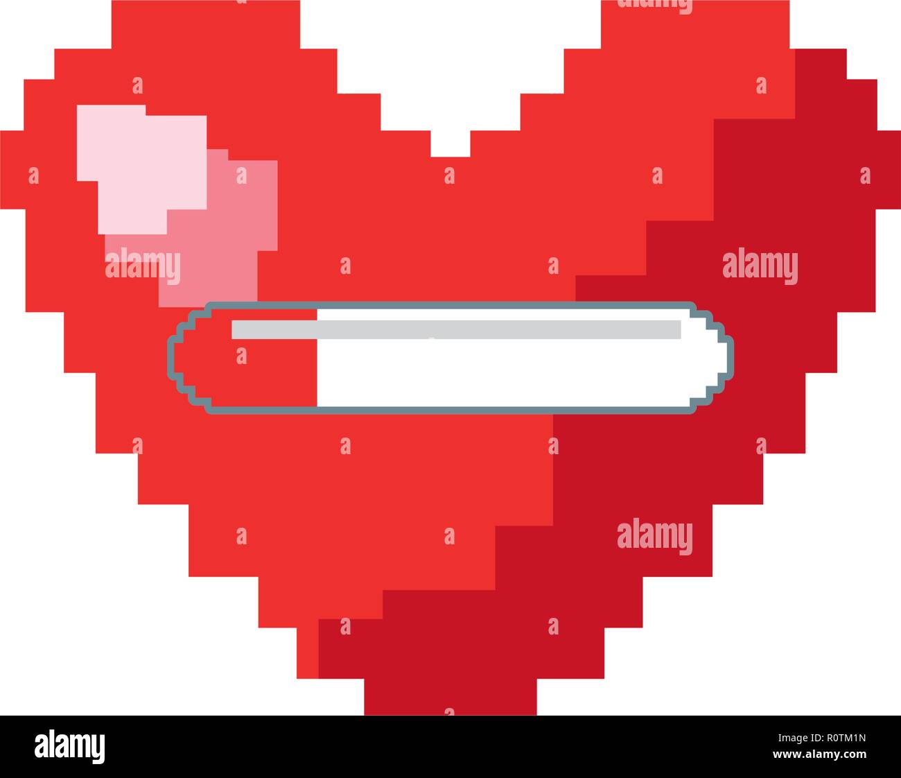 heart life pixel video game vector illustration Stock Vector Image ...