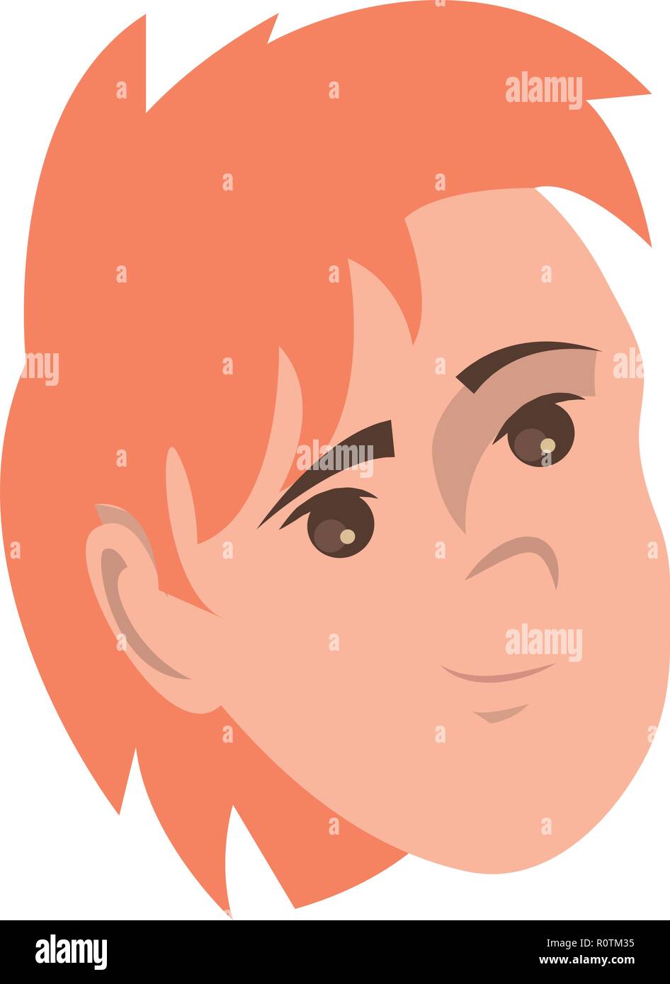 young man face on white background vector illustration Stock Vector ...