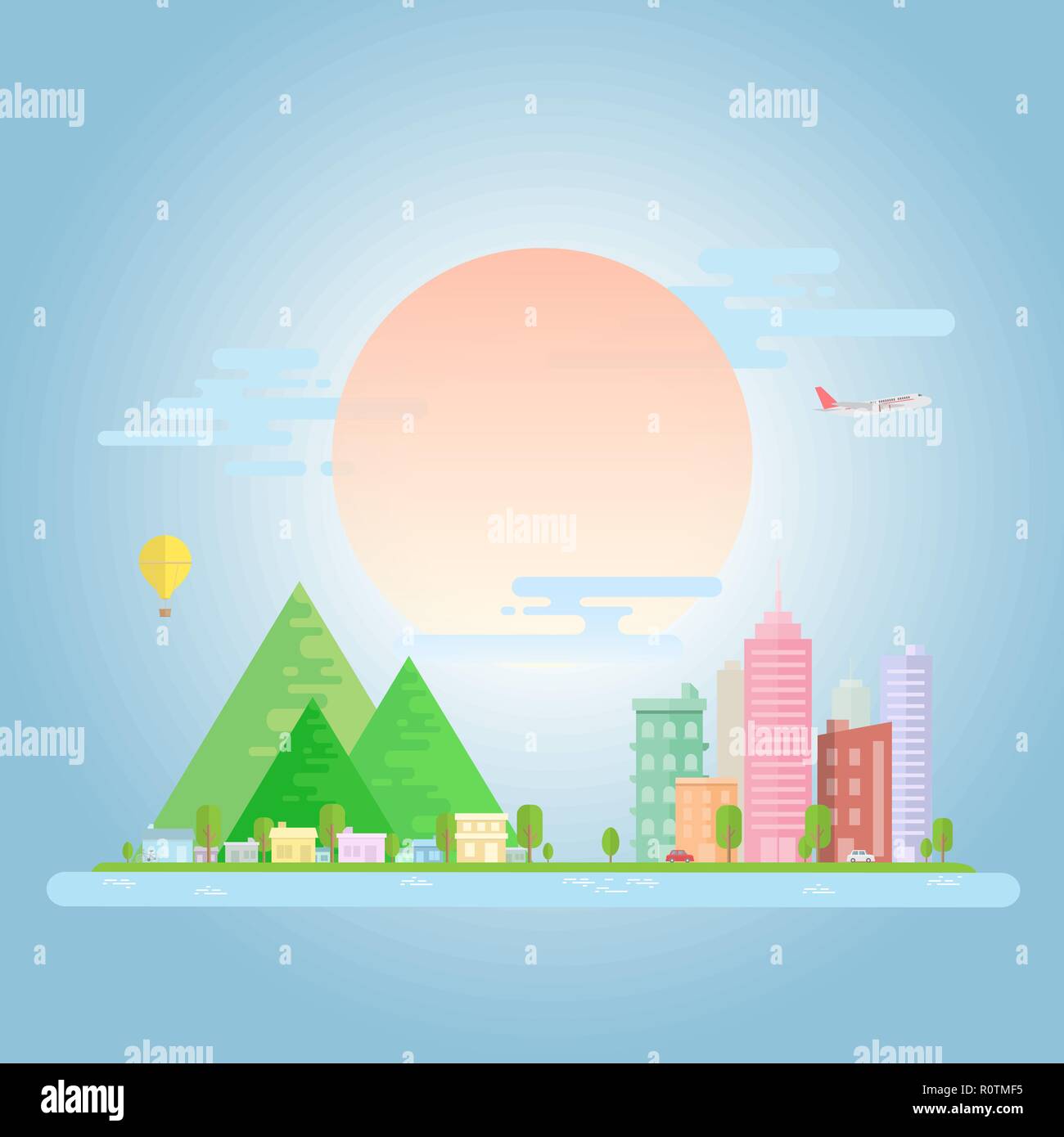 Small business in town Stock Vector Images - Alamy