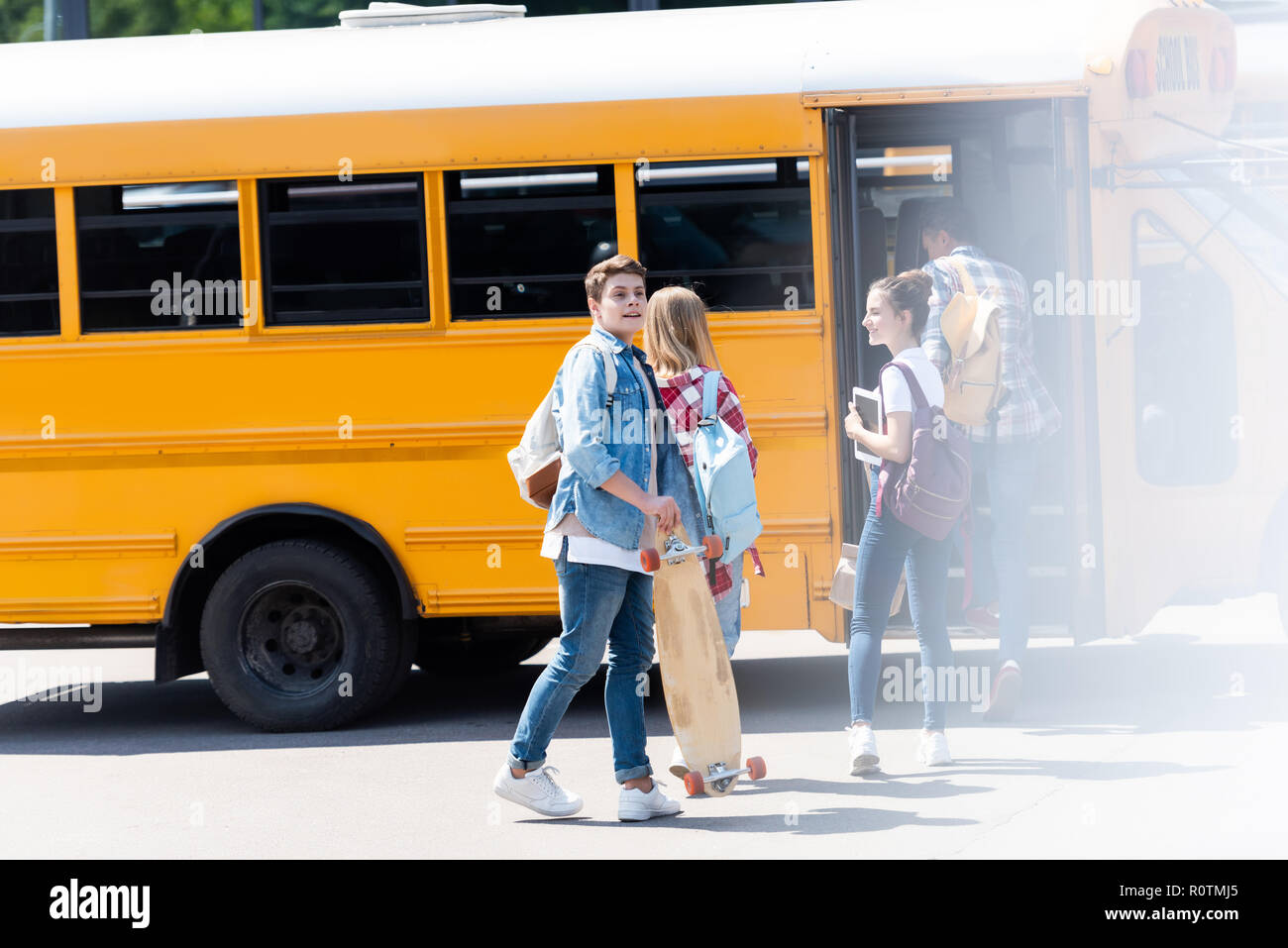 Inside school bus hi-res stock photography and images - Alamy