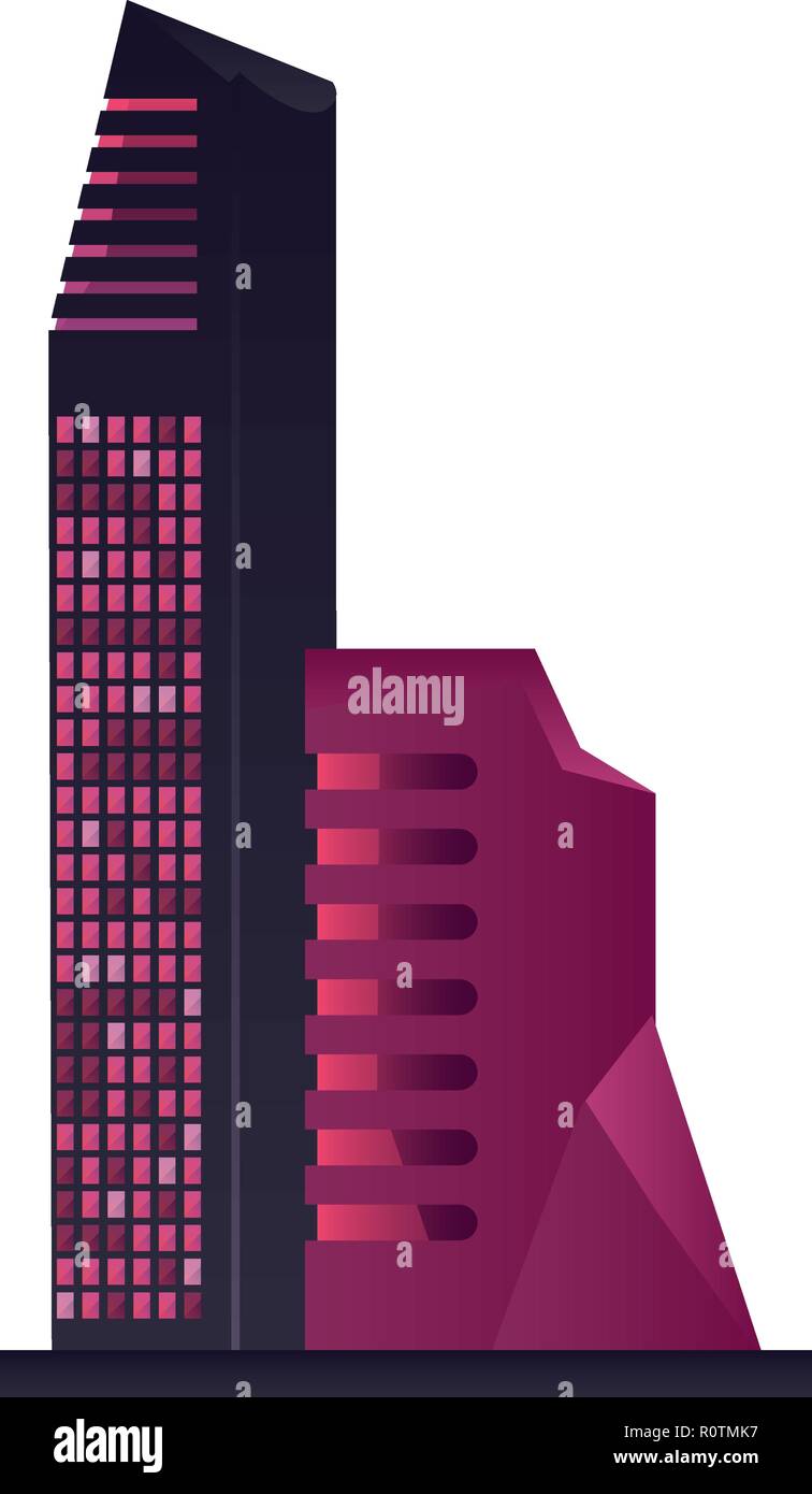 futuristic building on white background vector illustration Stock ...