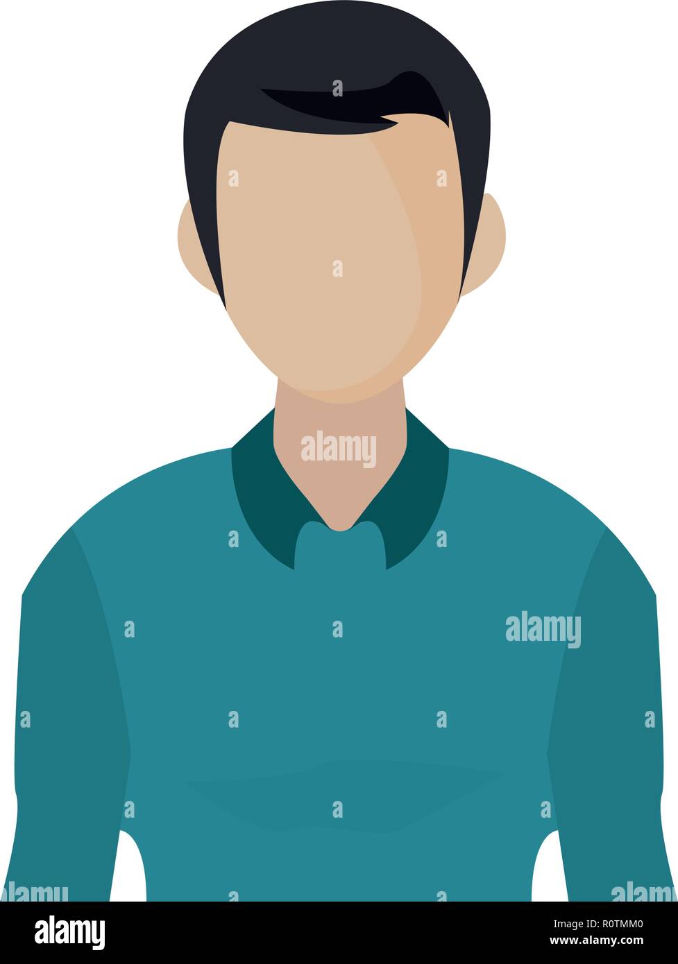 man portrait on white background vector illustration Stock Vector Image ...
