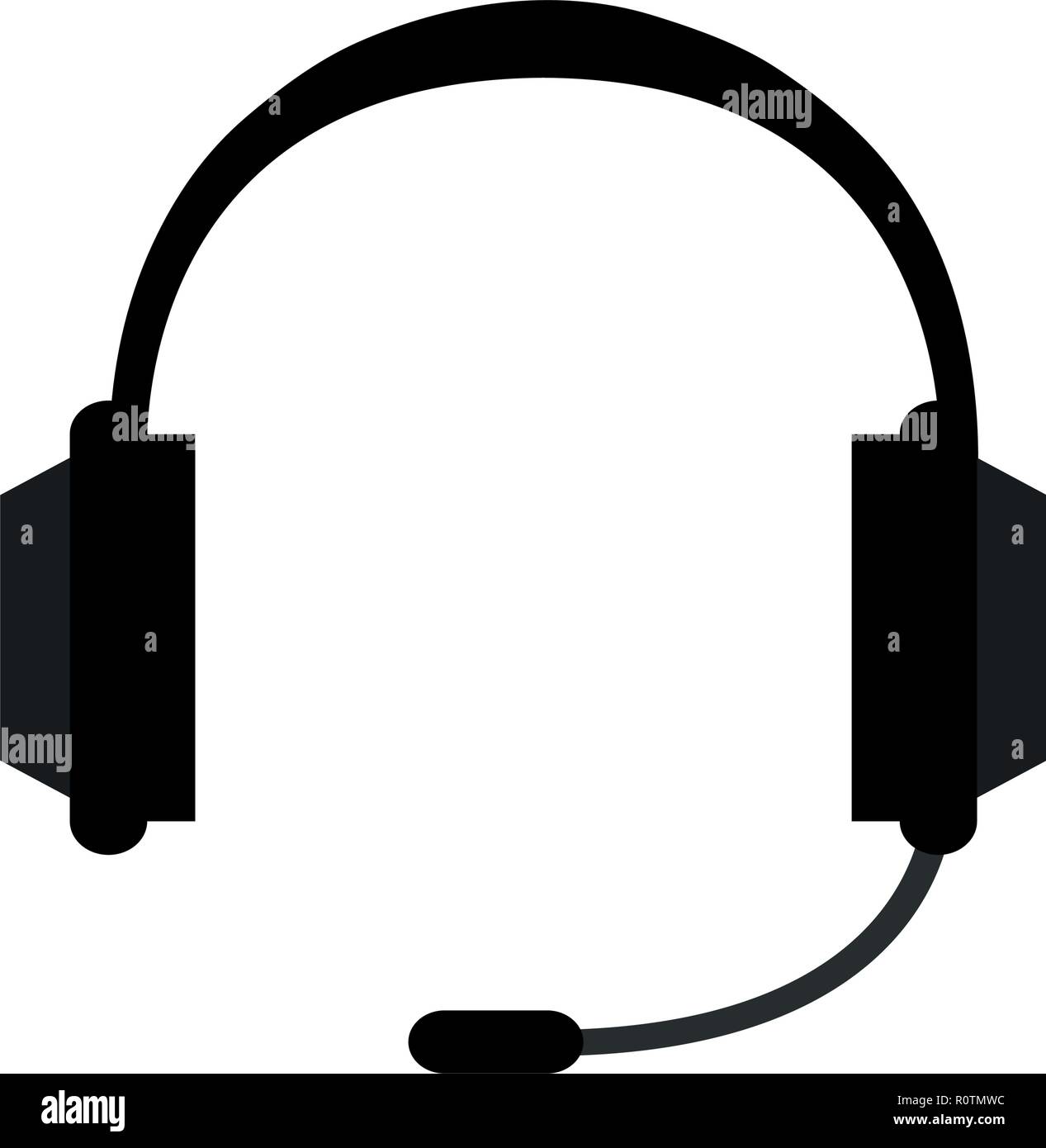 headset microphone on white background vector illustration Stock Vector ...