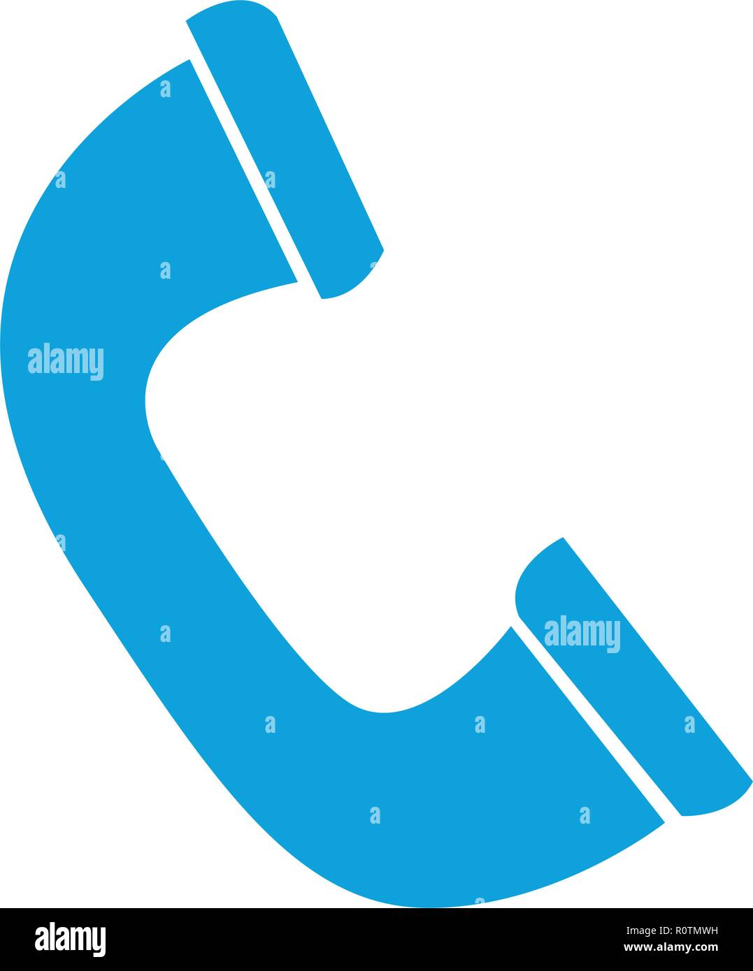 blue telephone on white background vector illustration Stock Vector ...