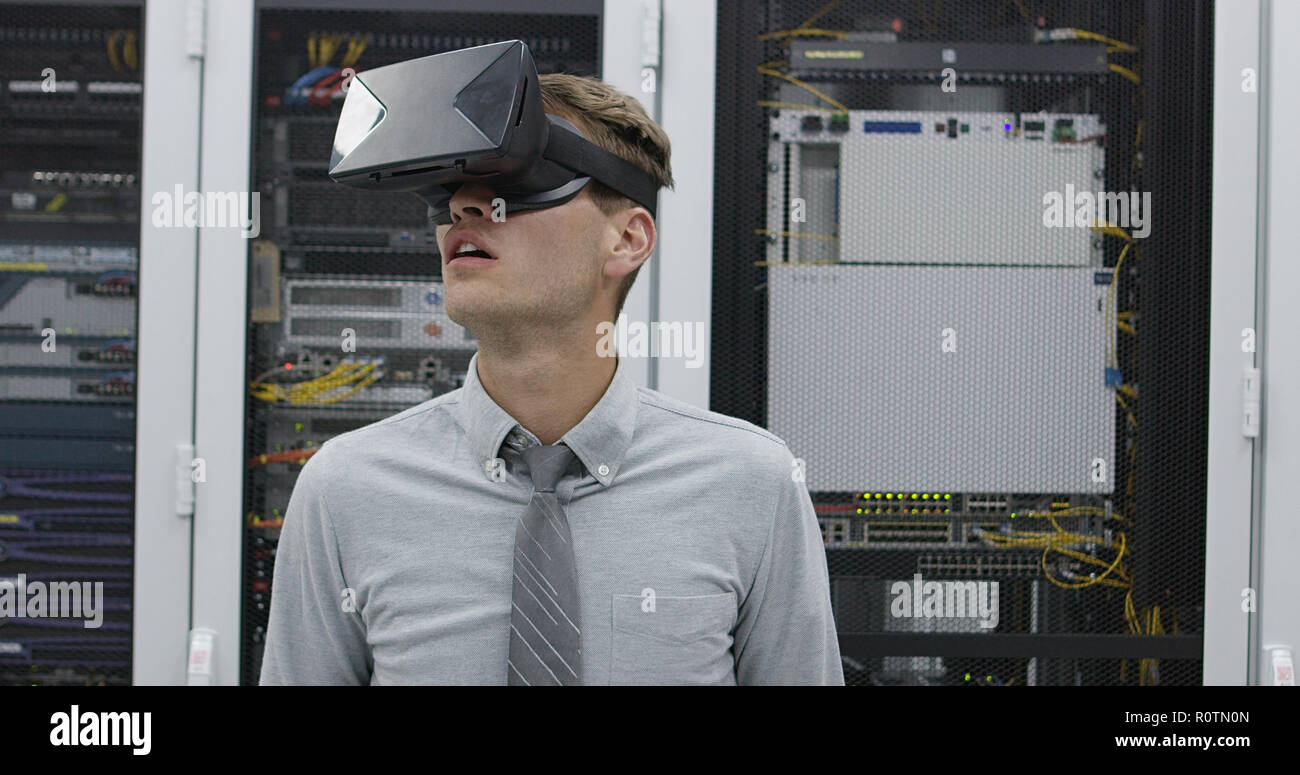 VR glasses and data center Stock Photo - Alamy