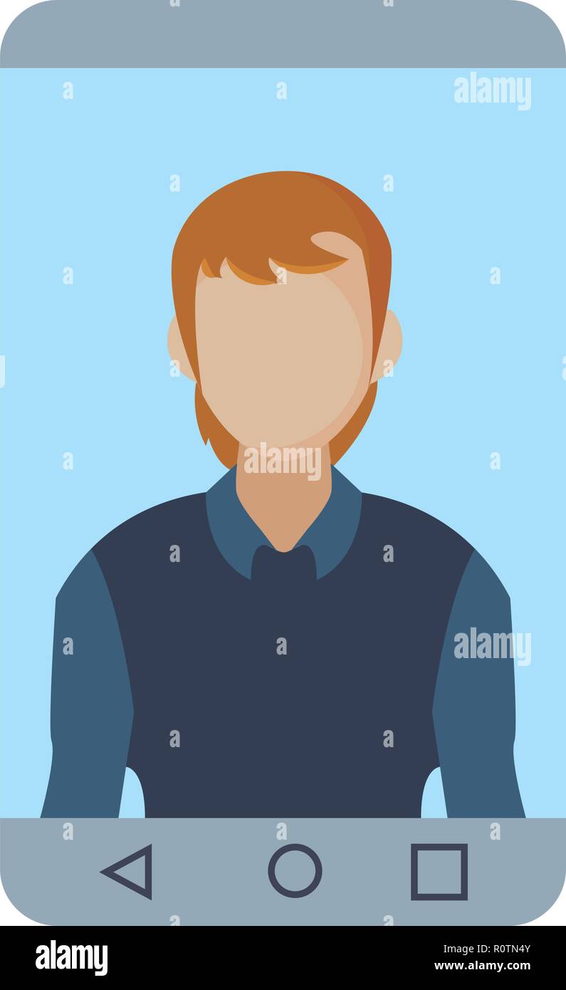 man in smartphone on white background vector illustration vector ...