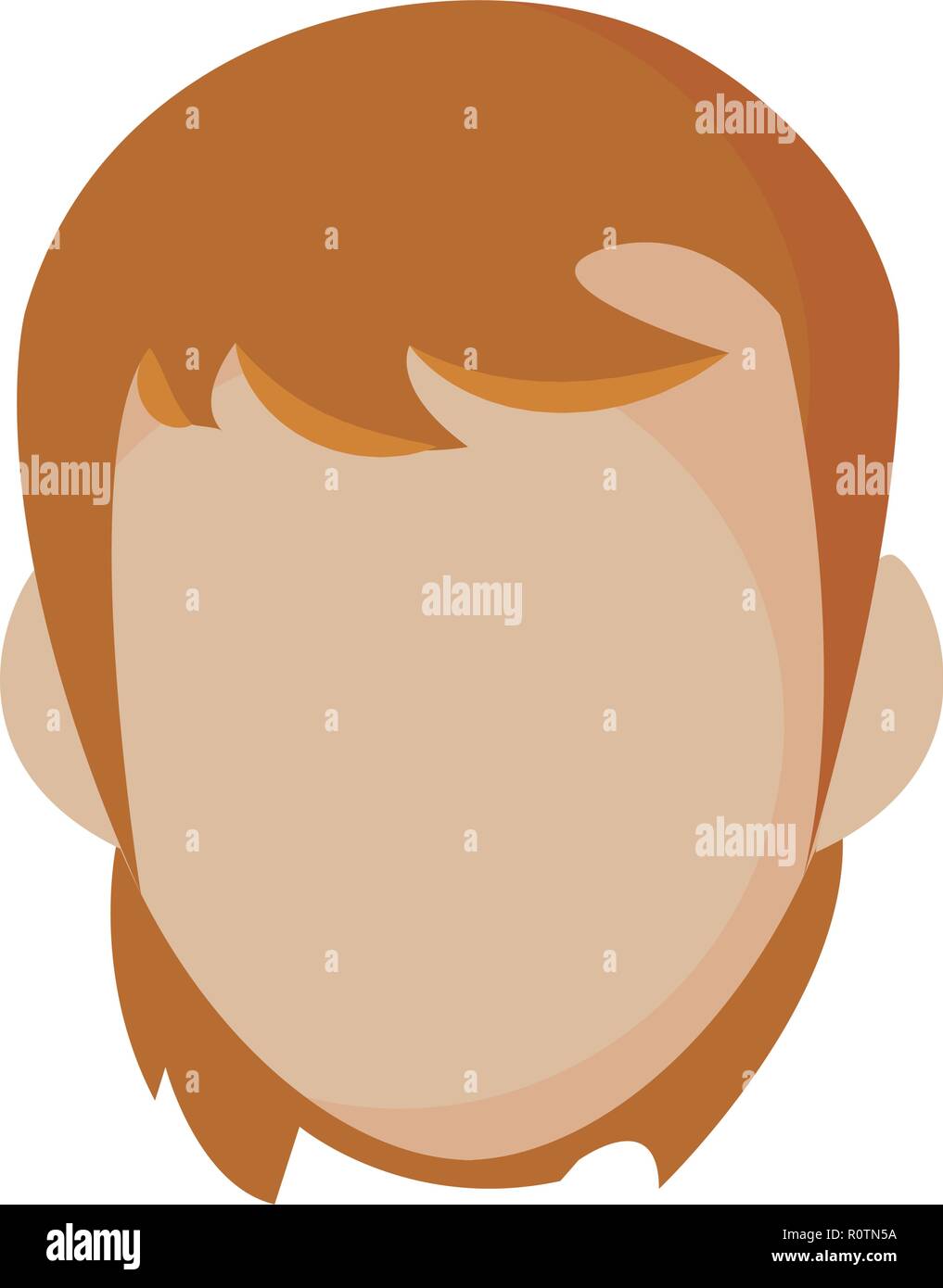 man faceless character on white background vector illustration Stock ...
