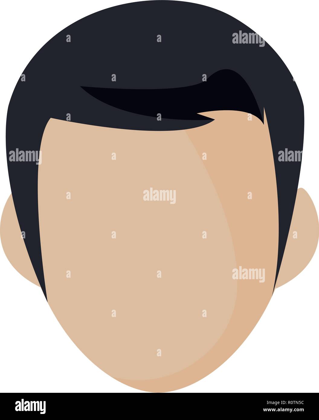 man faceless character on white background vector illustration Stock ...