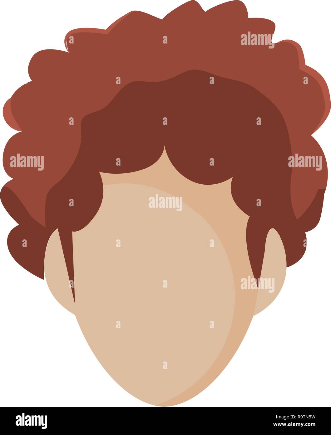 man faceless character on white background vector illustration Stock ...