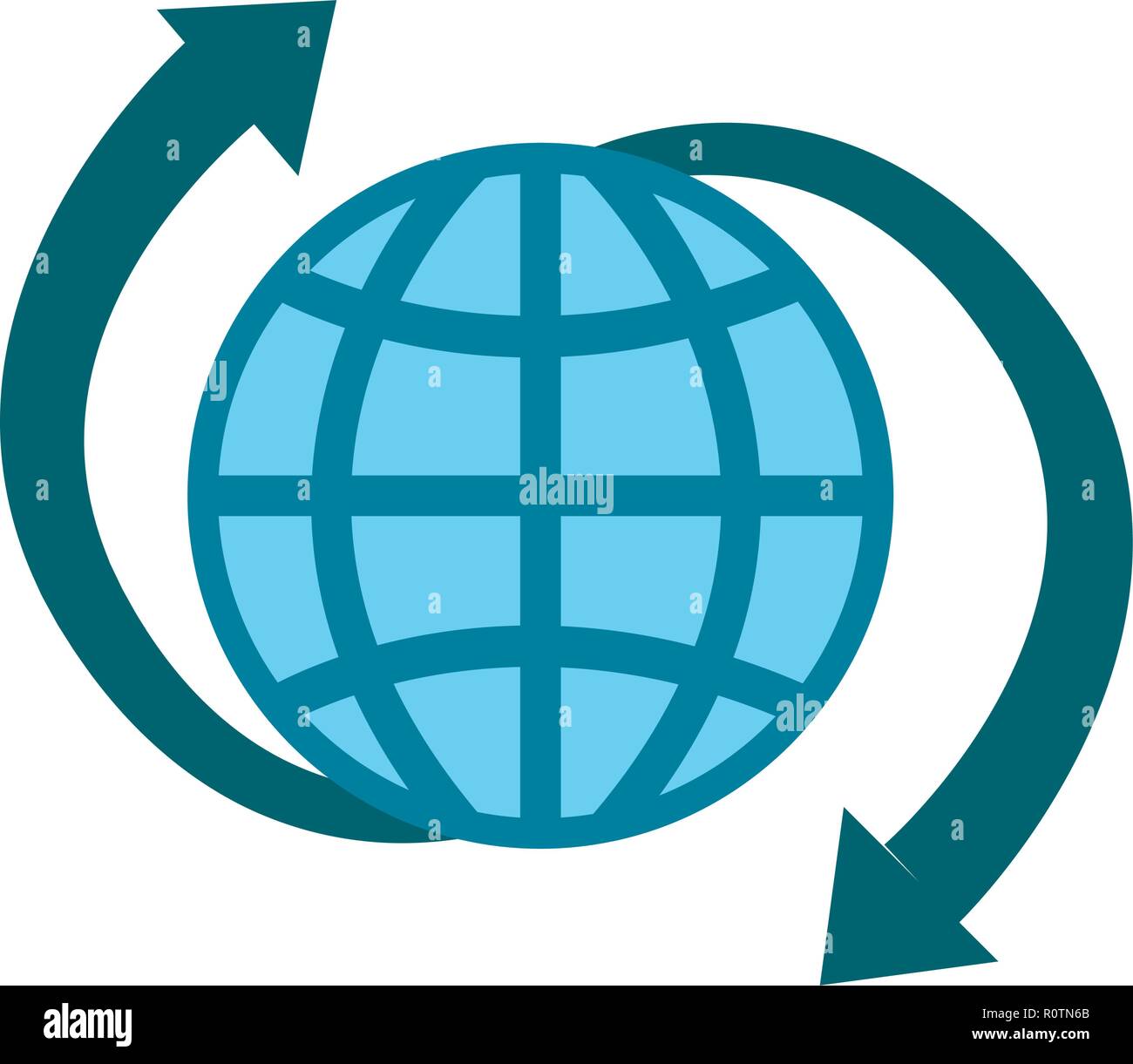 world around service on white background vector illustration Stock ...