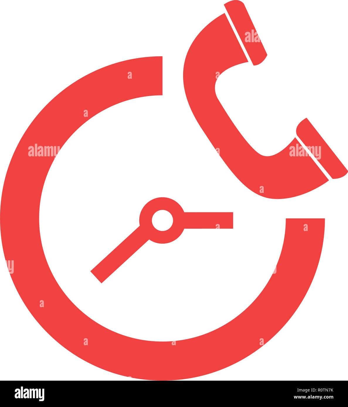 call center telephone support clock vector illustration Stock Vector ...