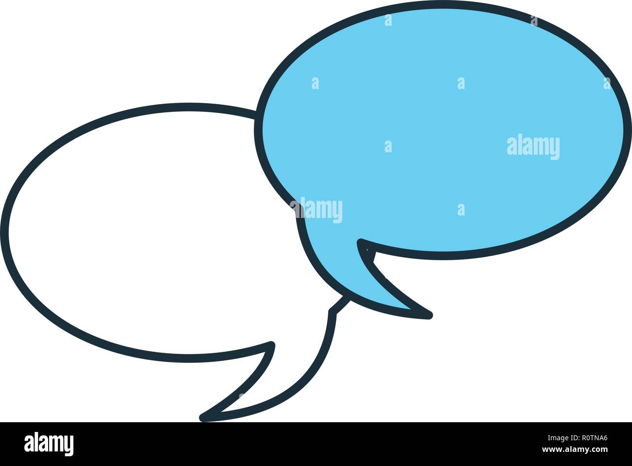 speech bubbles talk on white background vector illustration Stock ...