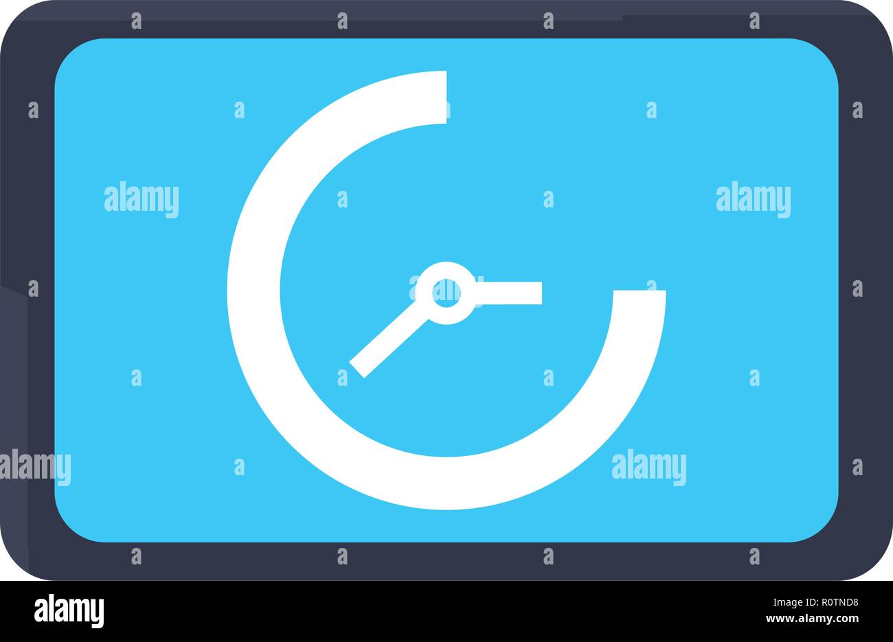 mobile call center service clock online vector illustration Stock ...