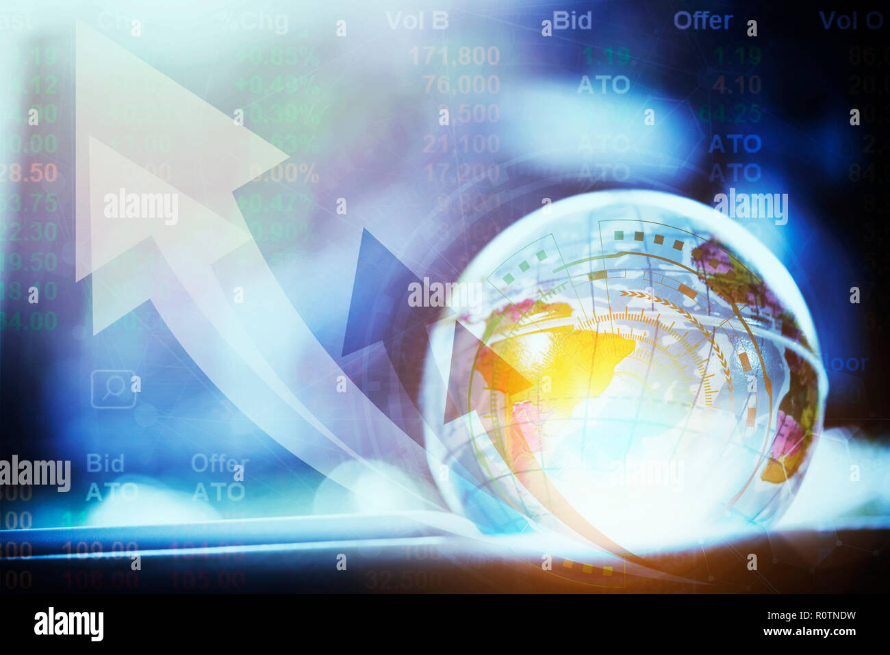 Digital asia technology light arrow hi-res stock photography and images ...