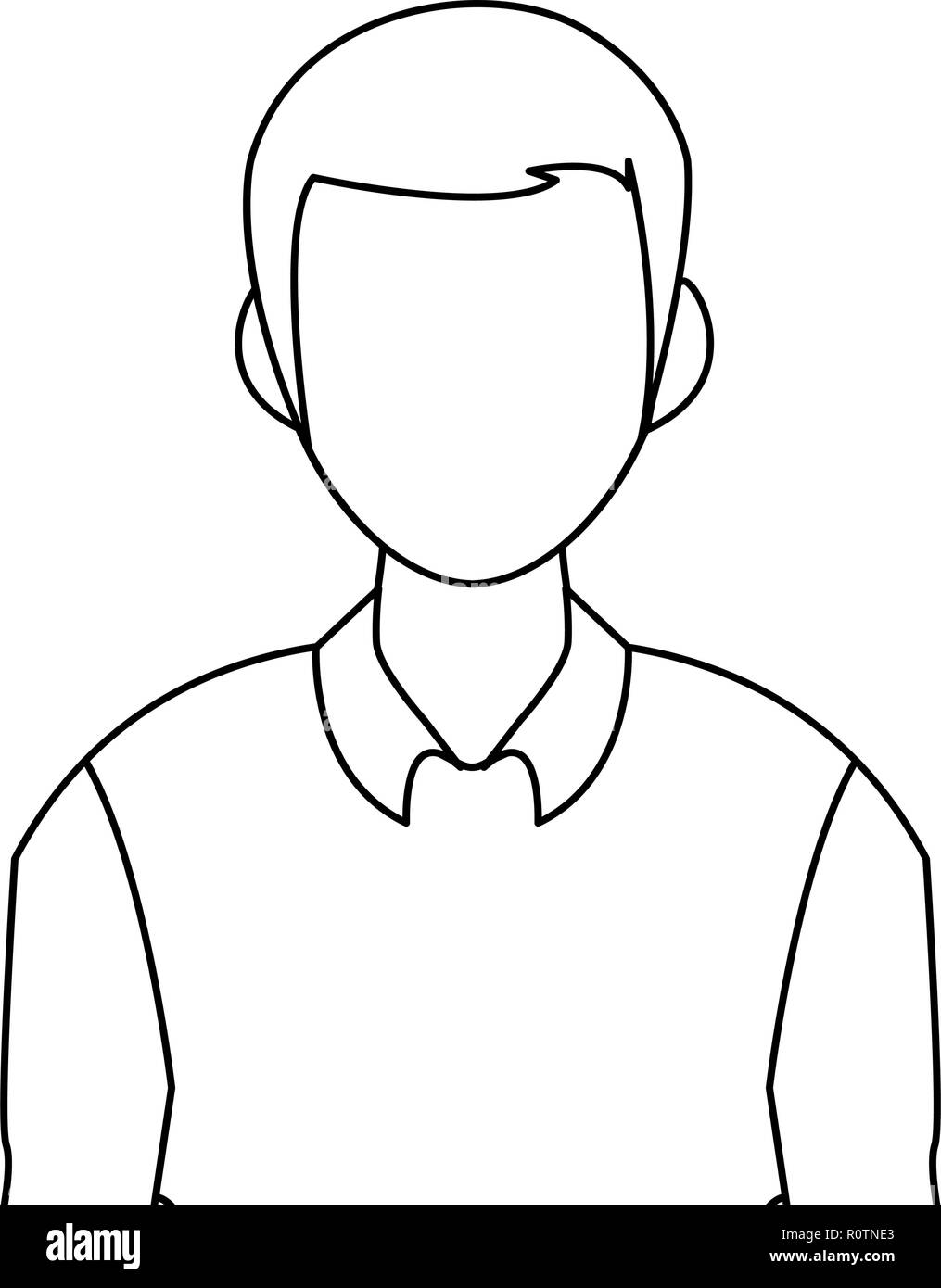 man portrait on white background vector illustration vector ...