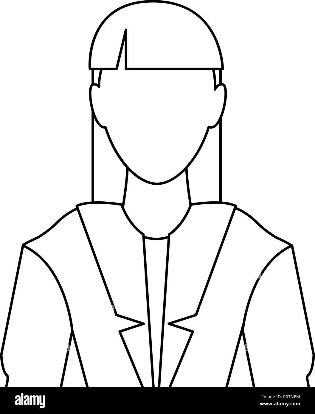 woman portrait on white background vector illustration vector ...