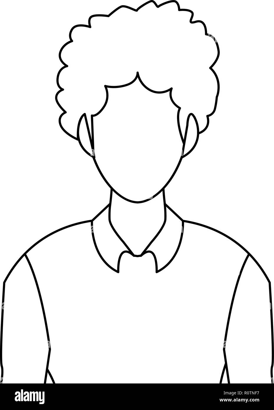 man portrait on white background vector illustration vector ...