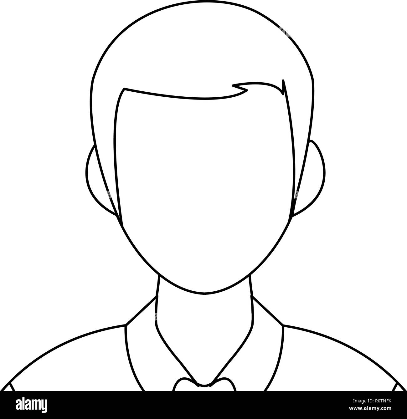 man portrait on white background vector illustration vector ...