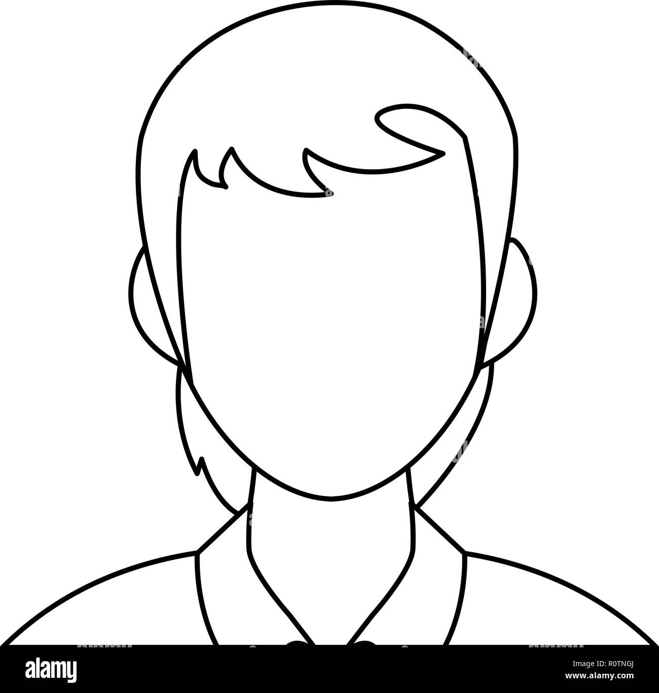 man portrait on white background vector illustration vector ...