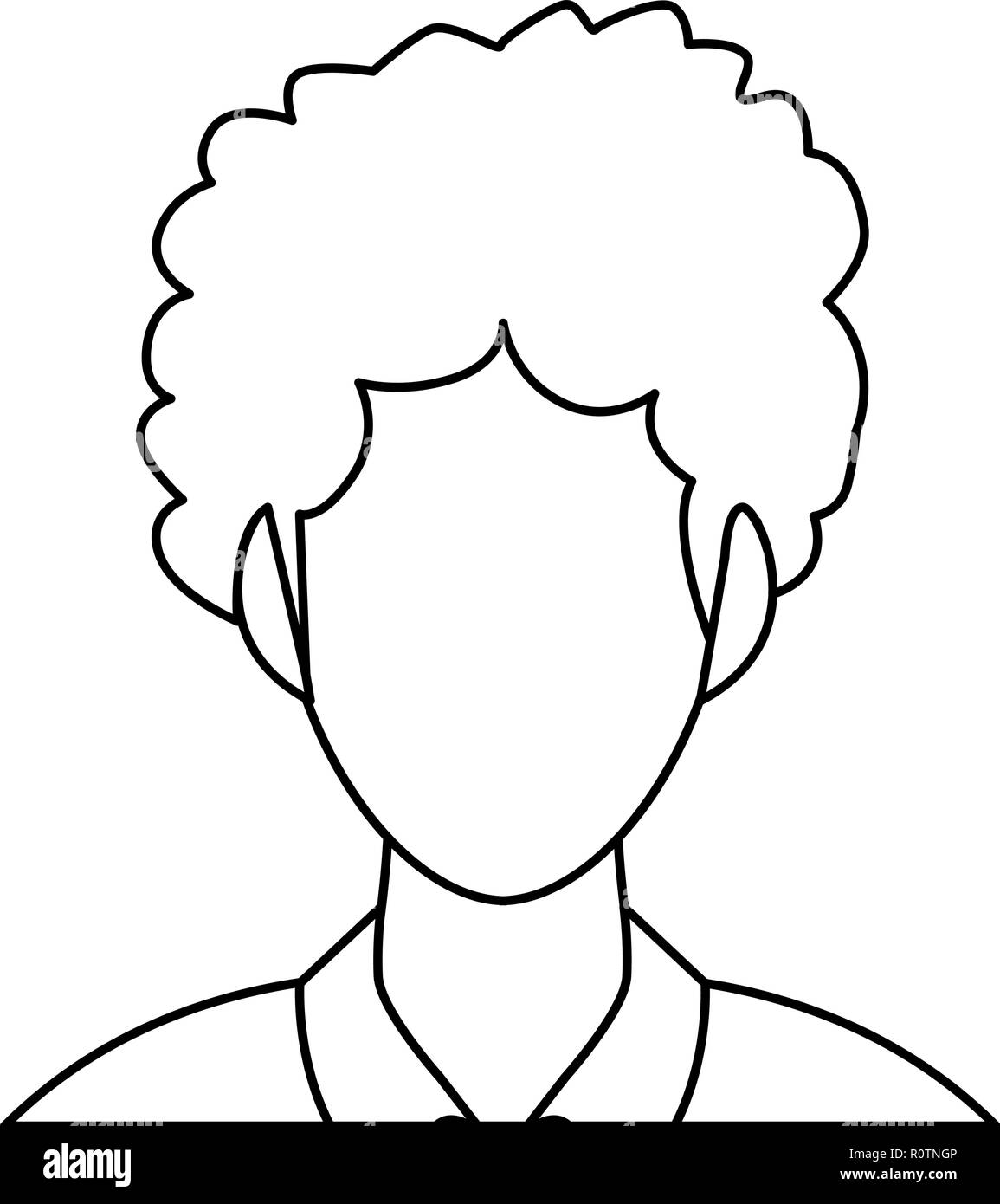 man portrait on white background vector illustration vector ...