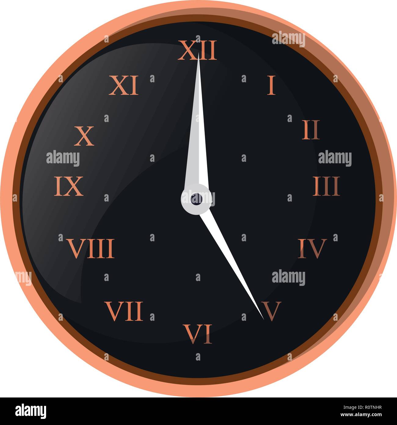 round clock accessory on white background vector illustration Stock ...