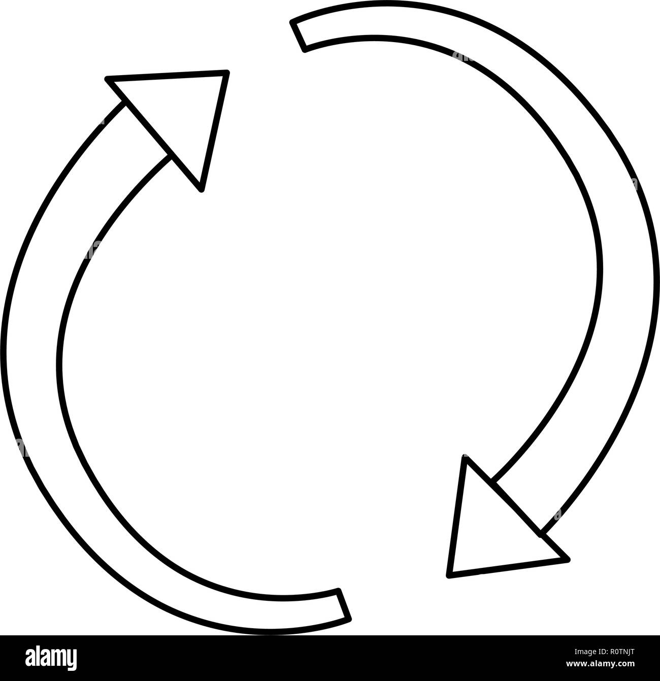 reload arrows on white background vector illustration vector ...