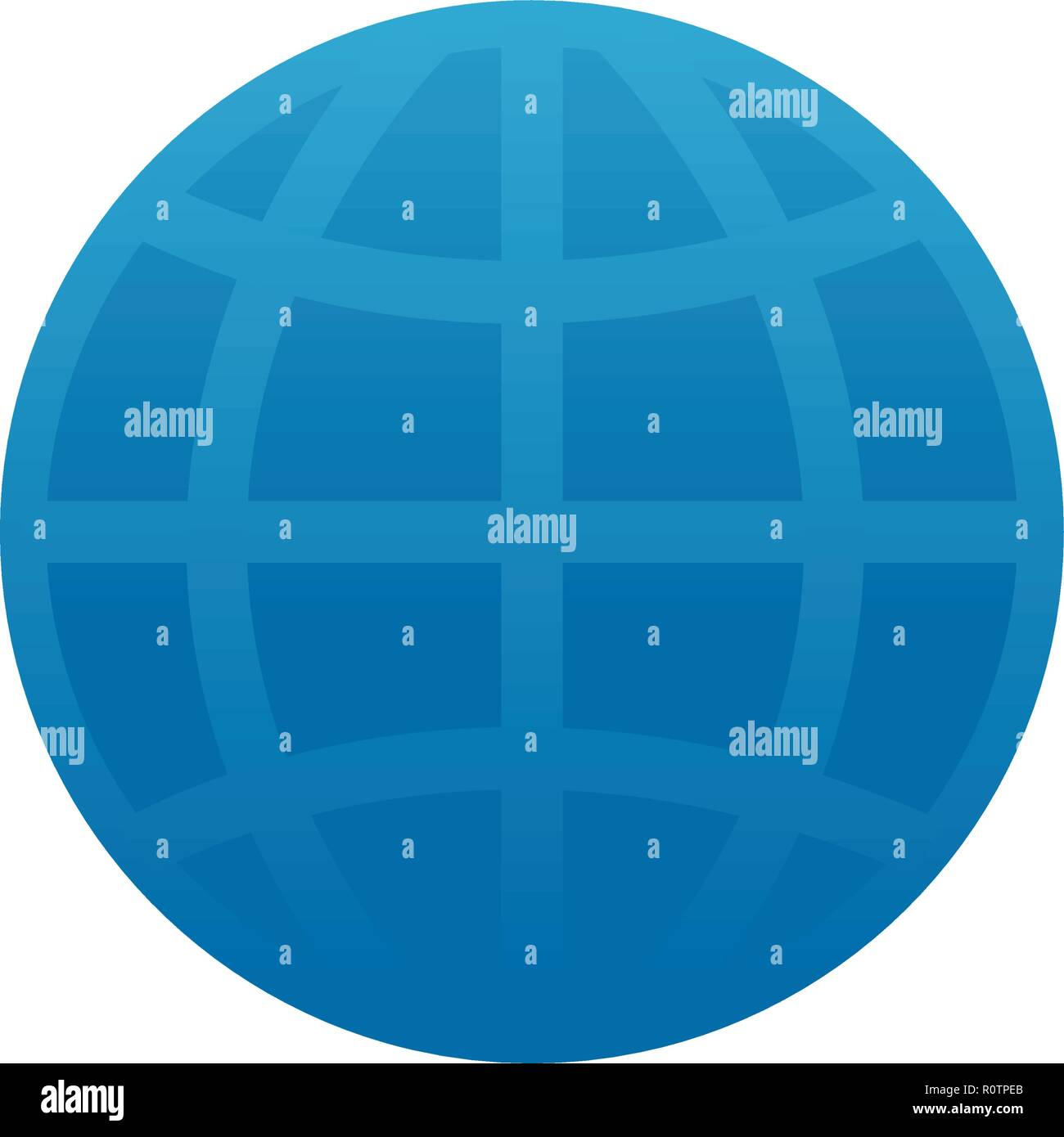 blue world on white background vector illustration Stock Vector Image ...