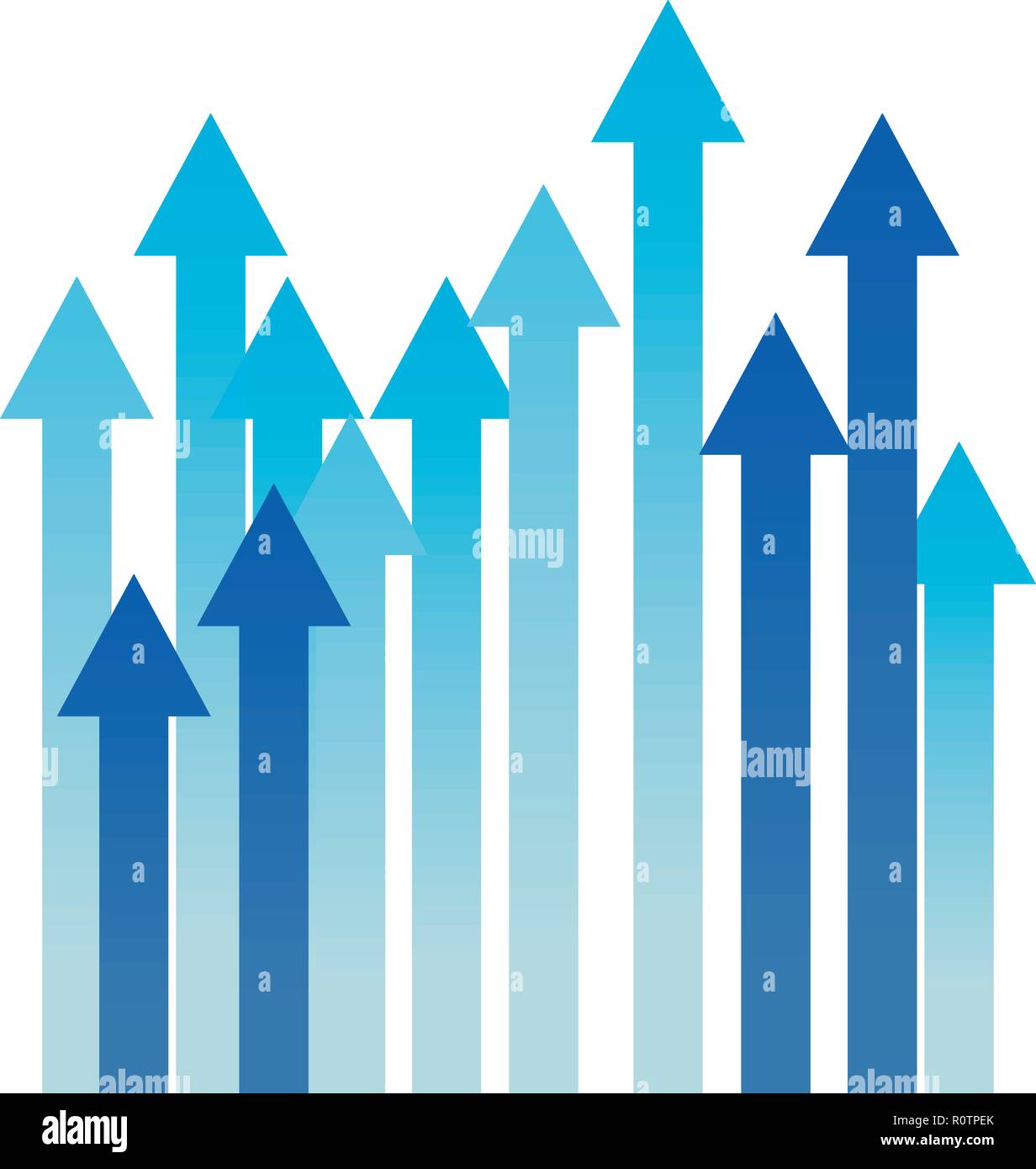 growth arrows on white background vector illustration Stock Vector ...