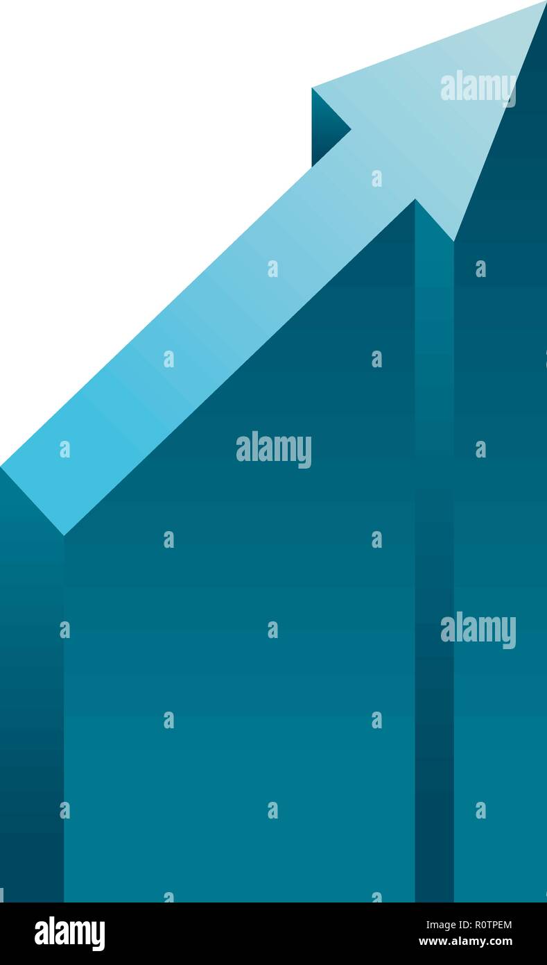 blue arrow growth on white background vector illustration Stock Vector ...