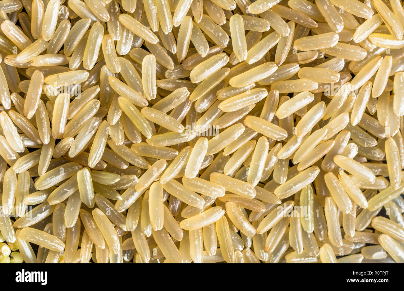 Raw brown rice, natural texture background, concept of healthy eating ...
