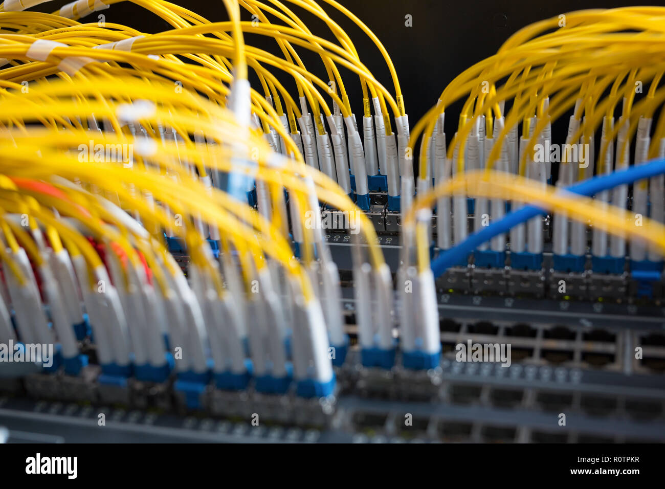 Network switch and ethernet cables,Data Center Concept Stock Photo - Alamy