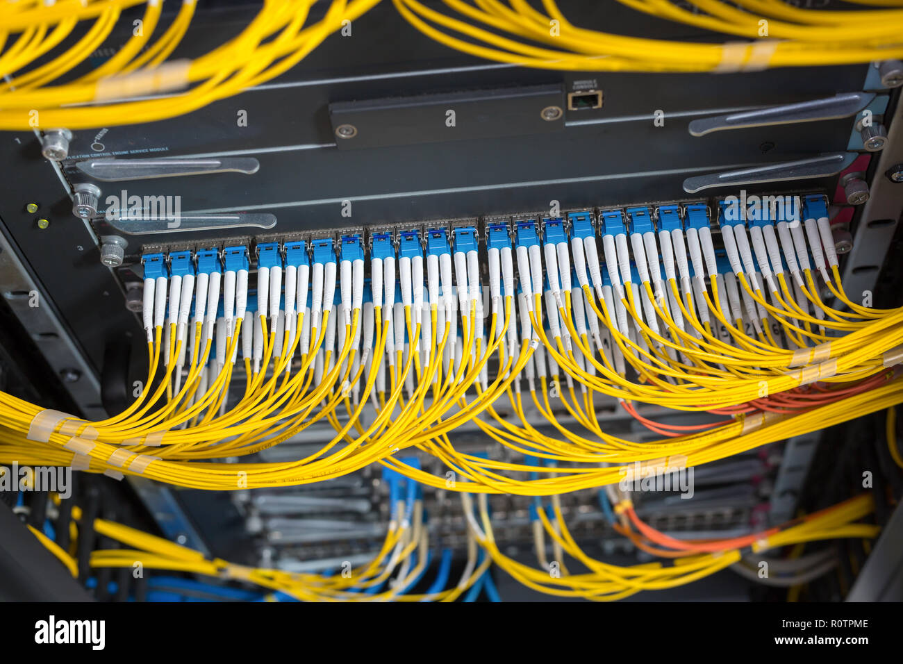 Network switch and ethernet cables,Data Center Concept Stock Photo - Alamy