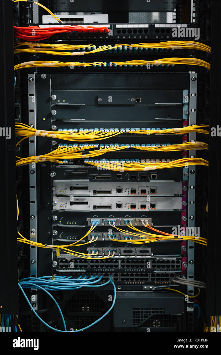 Network switch and ethernet cables,Data Center Concept Stock Photo - Alamy