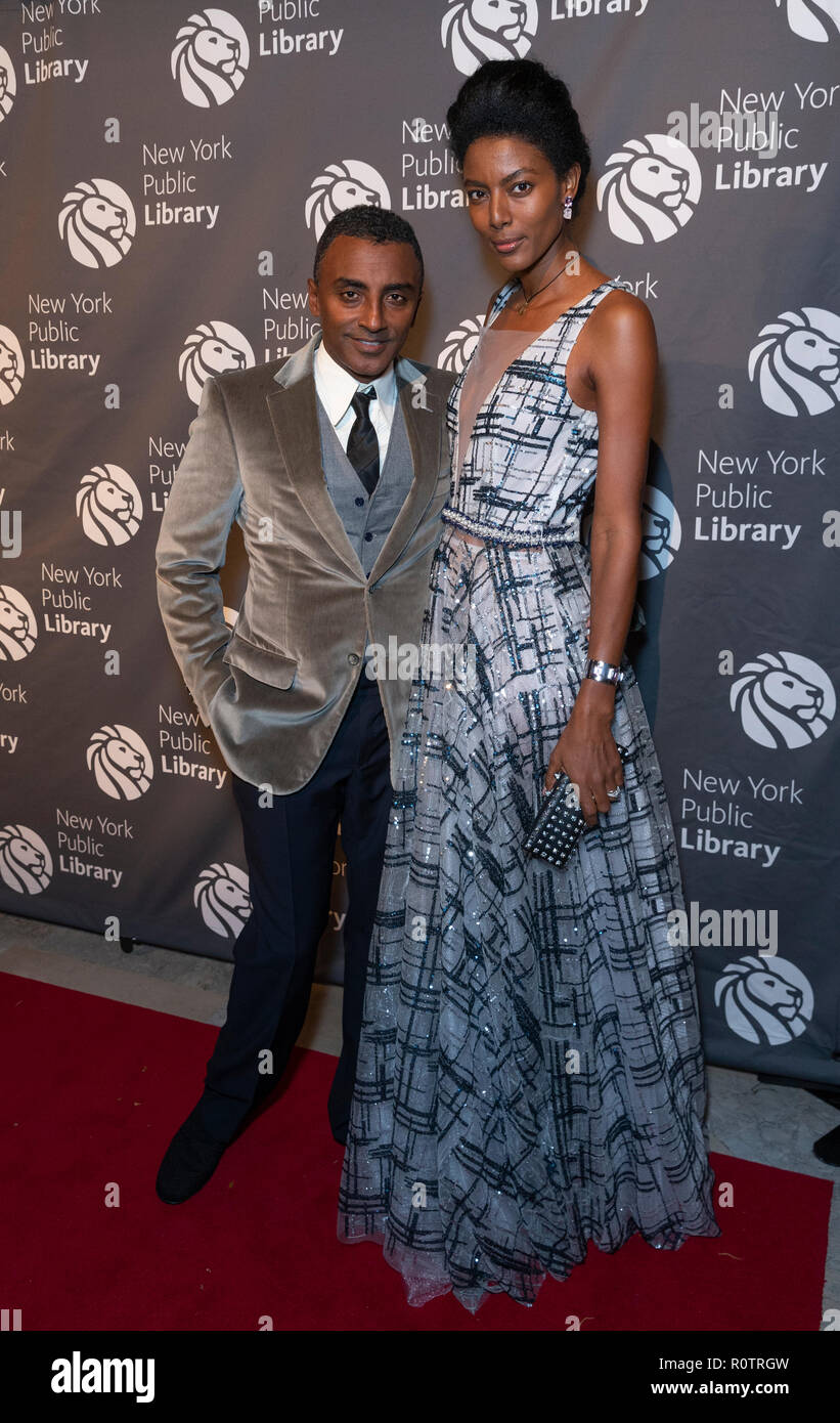 New York, NY - November 5, 2018: Marcus Samuelsson and Maya Samuelsson ...