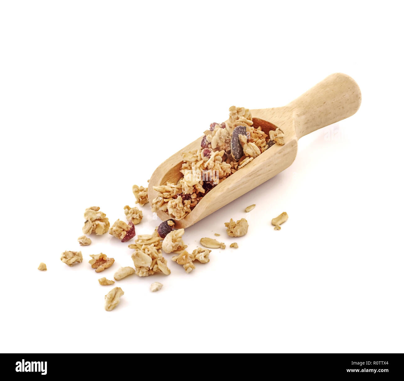 granola close up isolated on white background Stock Photo - Alamy