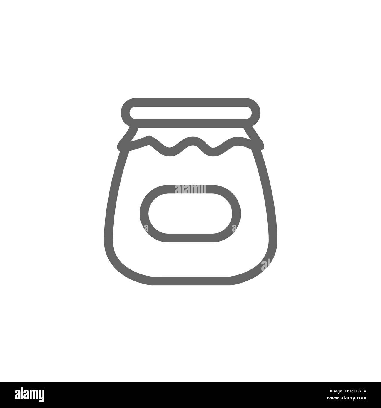 Simple jam pot line icon. Symbol and sign illustration design. Isolated ...