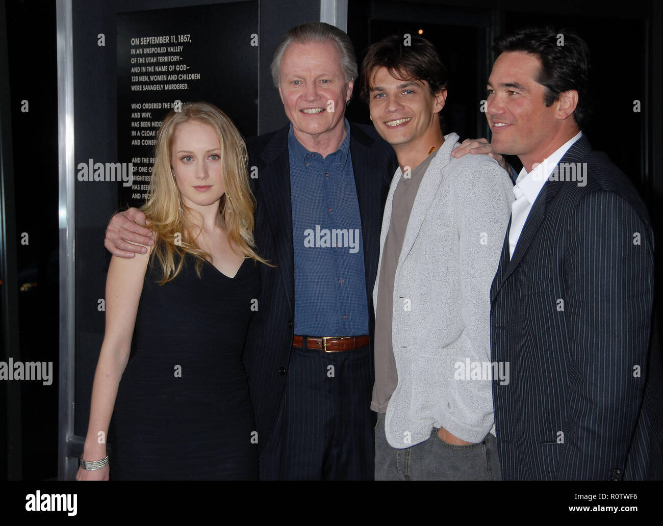 The cast of the film, Tamara Rope, Jon Voight, Trend Ford and Dean Cain ...