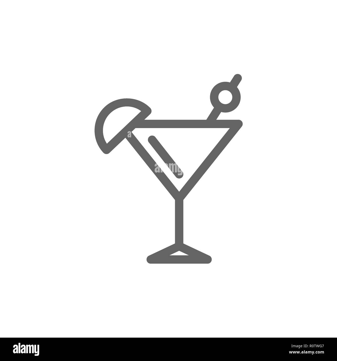 Simple cocktail line icon. Symbol and sign illustration design ...