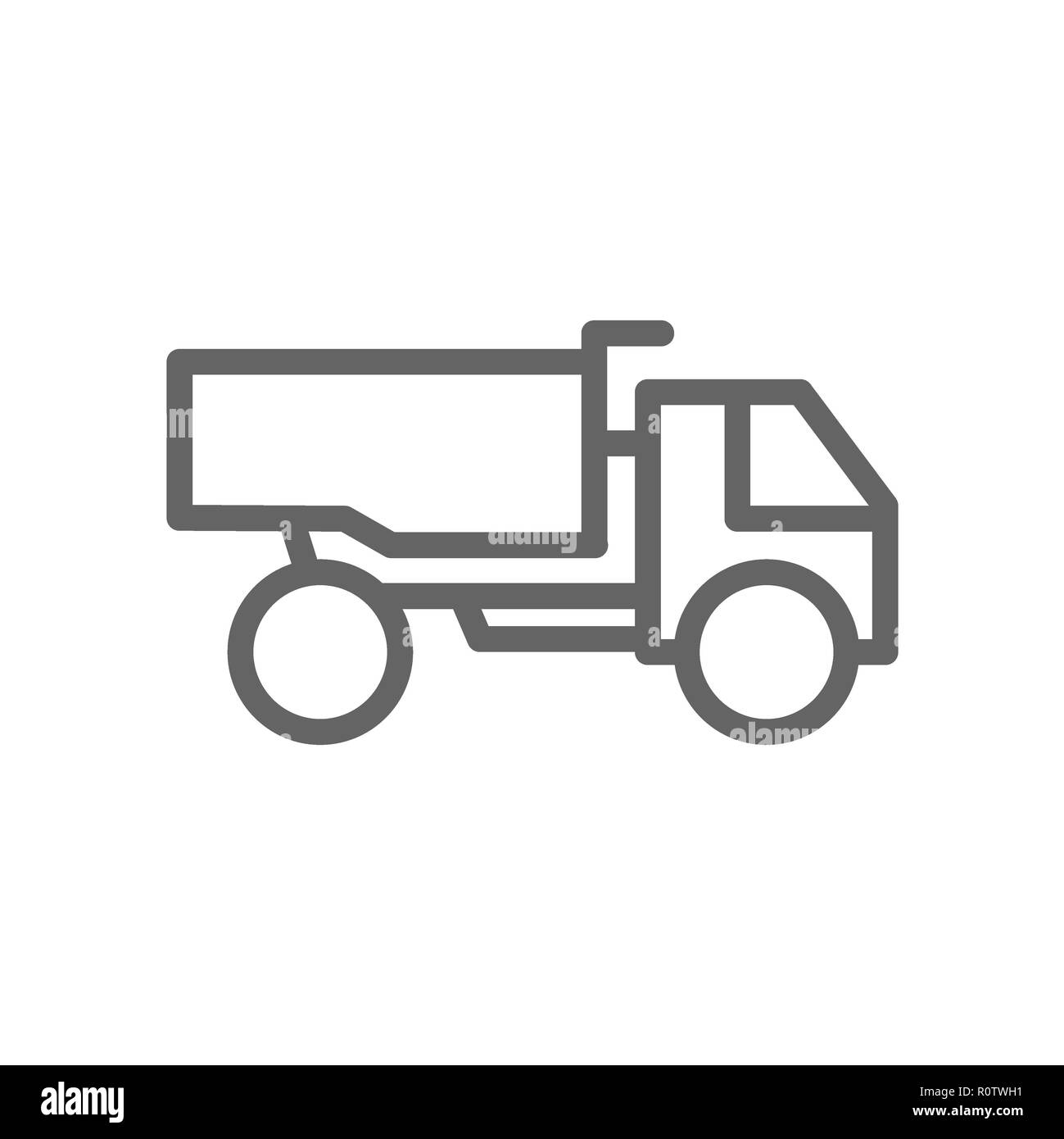 Simple heavy truck line icon. Symbol and sign illustration design ...