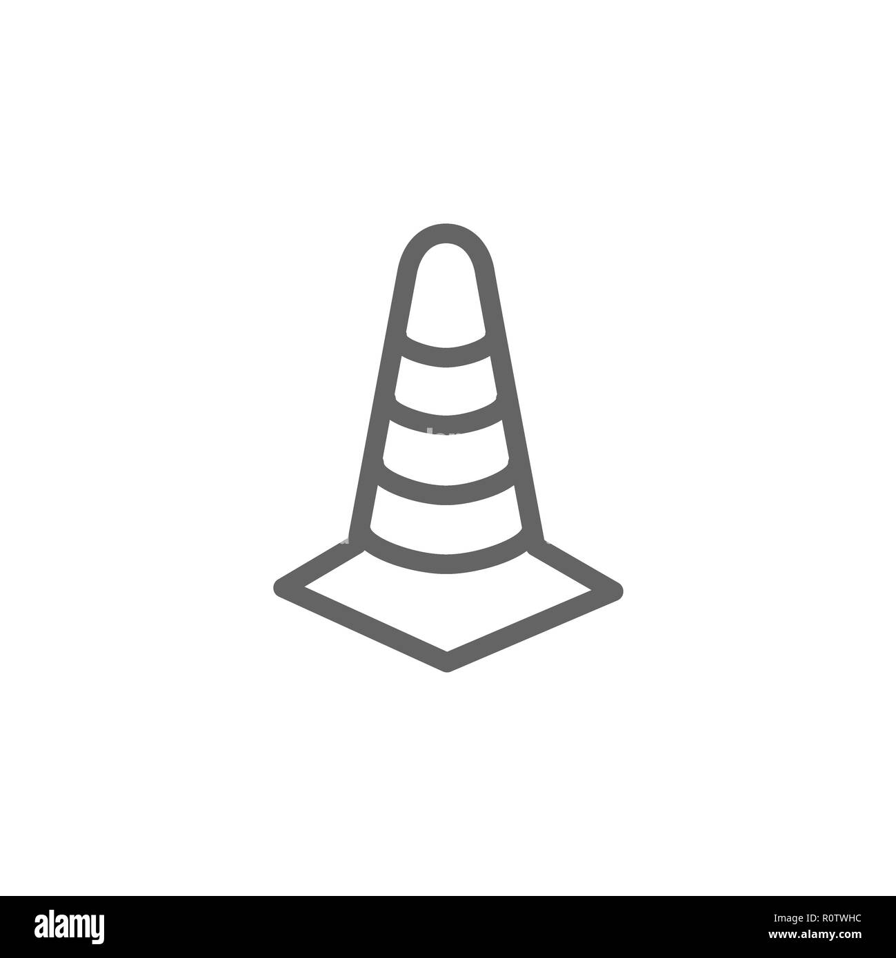Simple traffic cone icon. Symbol and sign illustration design. Isolated ...