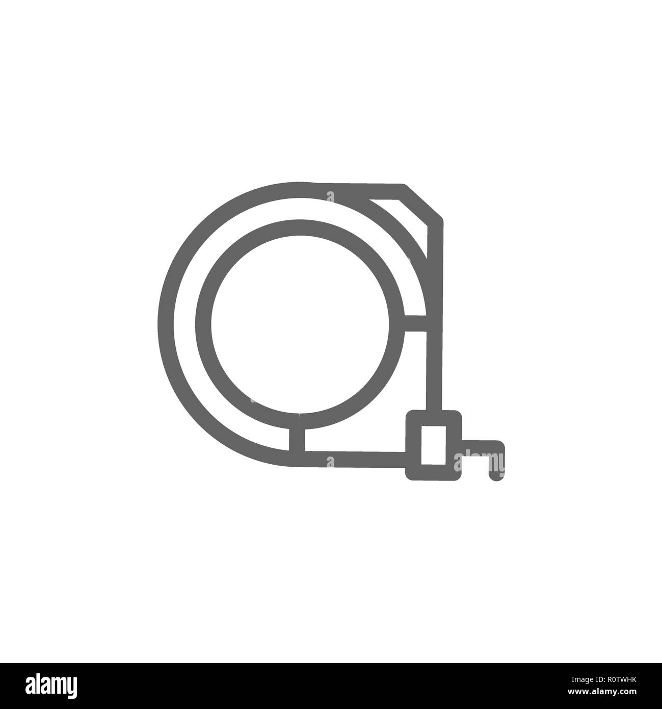 Simple tape measure icon. Symbol and sign illustration design. Isolated ...
