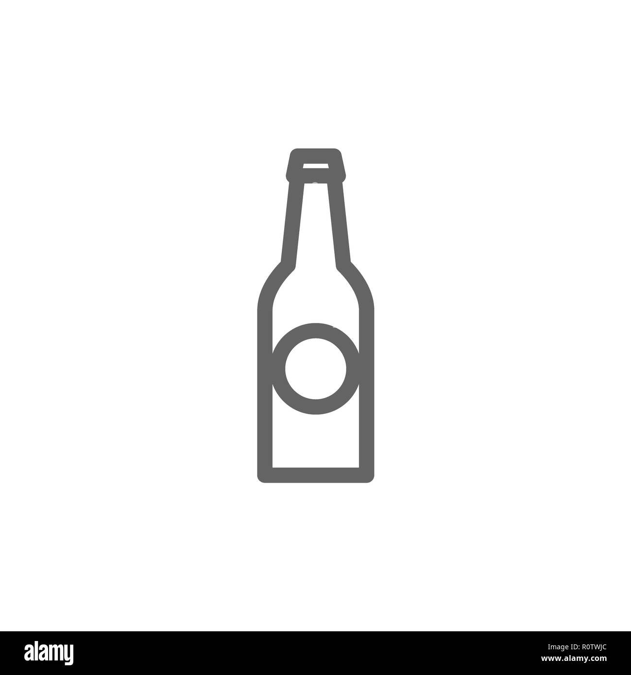 Simple beer bottle line icon. Symbol and sign illustration design ...