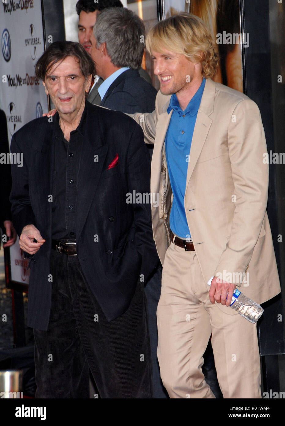 Harry Dean Stanton and Owen Wilson arriving at the YOU, ME AND DUPREE ...